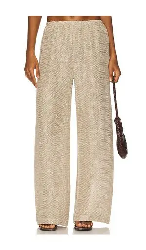 LESET Stella Wide Leg Pant - Dune