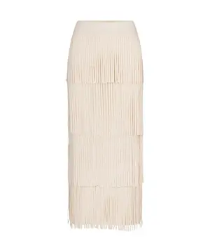 SIMONMILLER Za Za Knit Fringe Skirt - Ivory