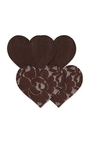 NIPPIES Nippies Nippies Basics Heart Size 2 In Brown. Mocha