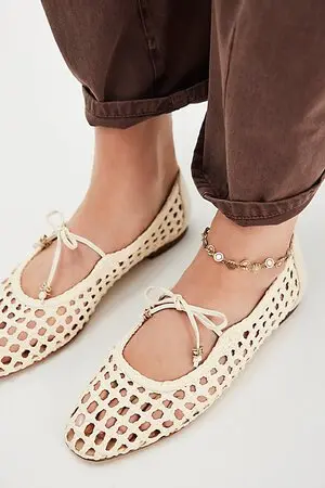 Sam Edelman Marcie Woven Mary Janes - Modern Ivory
