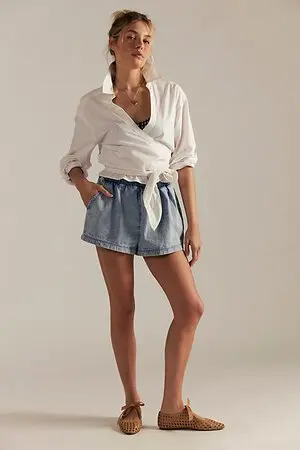 Free People Cassius Denim Set - Bleachout