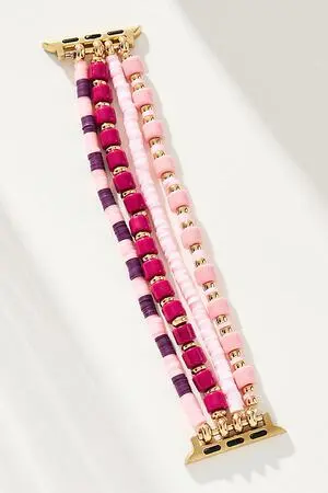 POSH TECH Elastic Beaded Apple Watch Band - Pink