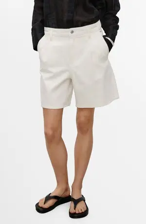 Mango Raw Edge Hem Shorts For Women