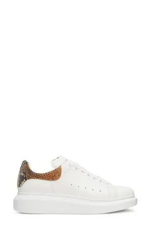 Alexander McQueen Oversized Sneaker - White/ Brown Multicolor