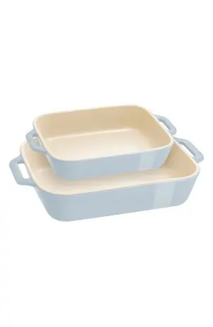 STAUB 2-piece Ceramic Rectangular Baking Dishes - Blue