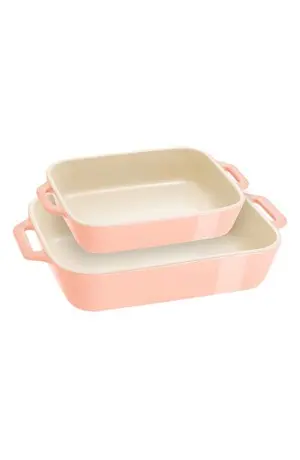 STAUB 2-piece Ceramic Rectangular Baking Dishes - Pink