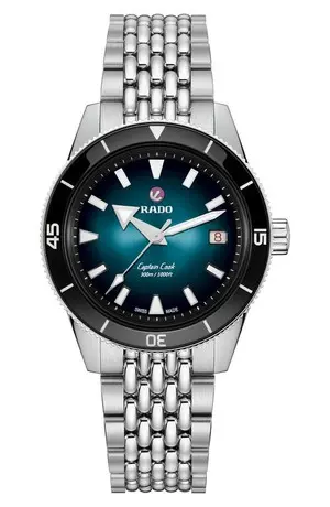 RADO Captain Cook Automatic Bracelet Watch - Silver/ Blue