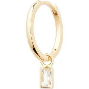 Anzie X Mel Soldera Baguette Charm Clicker Earring - Gold/ Clear