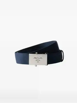 Prada Logo-tape Belt - Blue