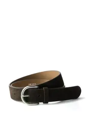 Prada Suede Belt - Brown