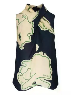 Johanna Ortiz Silk Graphic Print Blouse