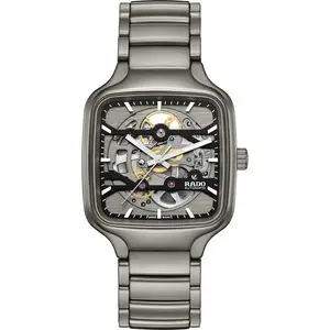 RADO True Square Skeleton Automatic Ceramic Bracelet Watch - Gray