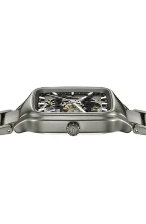RADO True Square Skeleton Automatic Ceramic Bracelet Watch - Gray