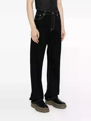 Off-White Logo-printed Straight-leg Jeans