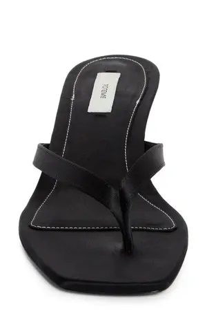 TOTEME Kitten Heel Flip Flop - Black