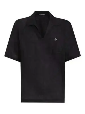 Dolce & Gabbana Short-sleeved Linen Shirt