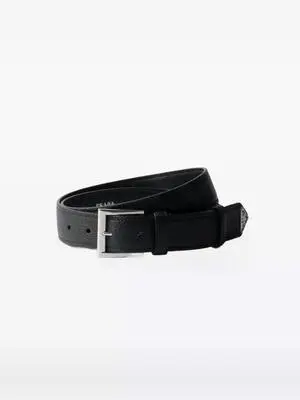 Prada Textured Leather Belt - Black