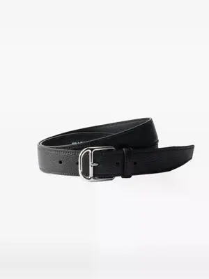 Prada Pebbled-leather Belt - Black