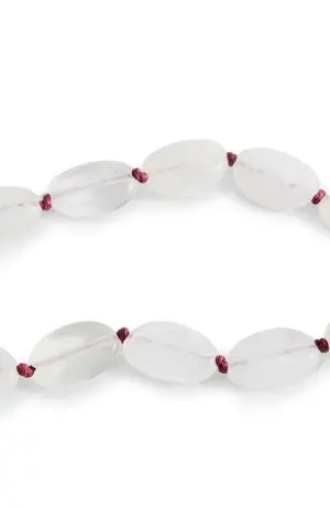 Mango Stone Beaded Cord Necklace