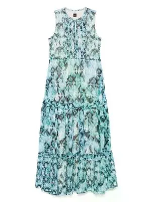 BOSS Abstract-pattern Maxi Dress
