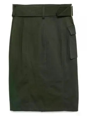 Elie Saab Gabardine Wrap Skirt