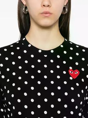 Play Comme Des Garcon Cotton T-shirt - Black