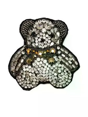 Dice Kayek Crystal-embellished Brooch - Silver