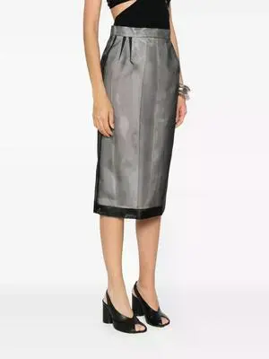 ALAINPAUL Silk Midi Skirt