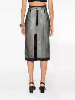 ALAINPAUL Silk Midi Skirt