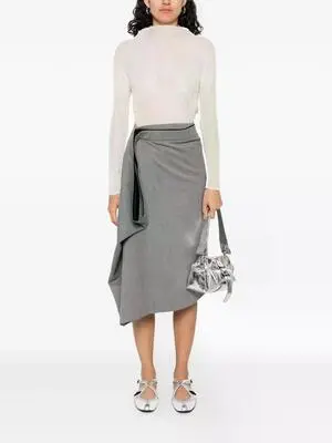 ALAINPAUL Wool Midi Skirt