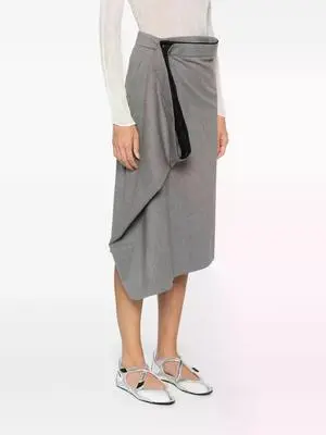ALAINPAUL Wool Midi Skirt