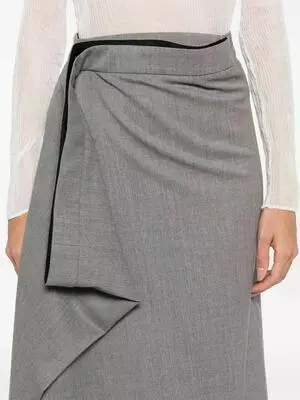 ALAINPAUL Wool Midi Skirt
