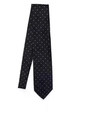 Destin Patterned Jacquard Neck Tie - Blue