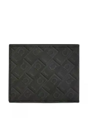 FERRAGAMO Monogram Wallet - Black