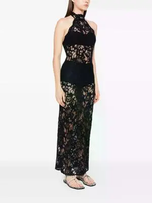 MANURI Cherie Halterneck Dress - Black