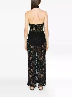 MANURI Cherie Halterneck Dress - Black