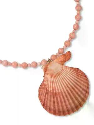 JENNIFER BEHR Roma Shell Pendant Necklace - Orange