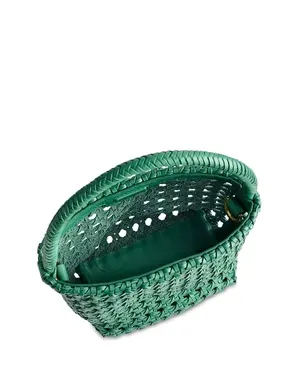 Madewell Handwoven Caned Leather Mini Bag - Lagoon Green