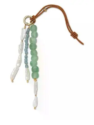 JENNIFER BEHR Bead-embellished Bag Charm - Brown