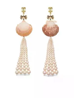 JENNIFER BEHR Sanibel Shell Pendant Earrings - Neutrals