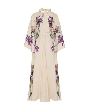 La DoubleJ Magnifico Printed Silk Twill Dress - Iris Placee