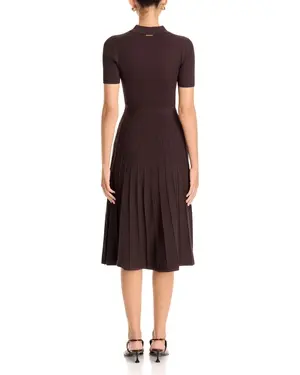 Michael Kors Ribbed Knit Midi Dress - Chocolate