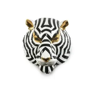 LLADRO Tiger Mask, Black Gold - Multi
