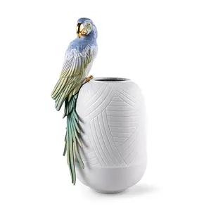 LLADRO Macaw Bird Vase - Multi