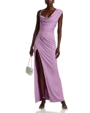Versace Stretch Crepe Jersey Gown - Dusty Lavendar