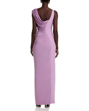 Versace Stretch Crepe Jersey Gown - Dusty Lavendar