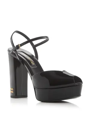 Miu Miu Platform Sandals - Nero