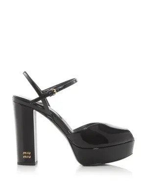 Miu Miu Platform Sandals - Nero