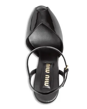 Miu Miu Platform Sandals - Nero