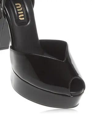 Miu Miu Platform Sandals - Nero
